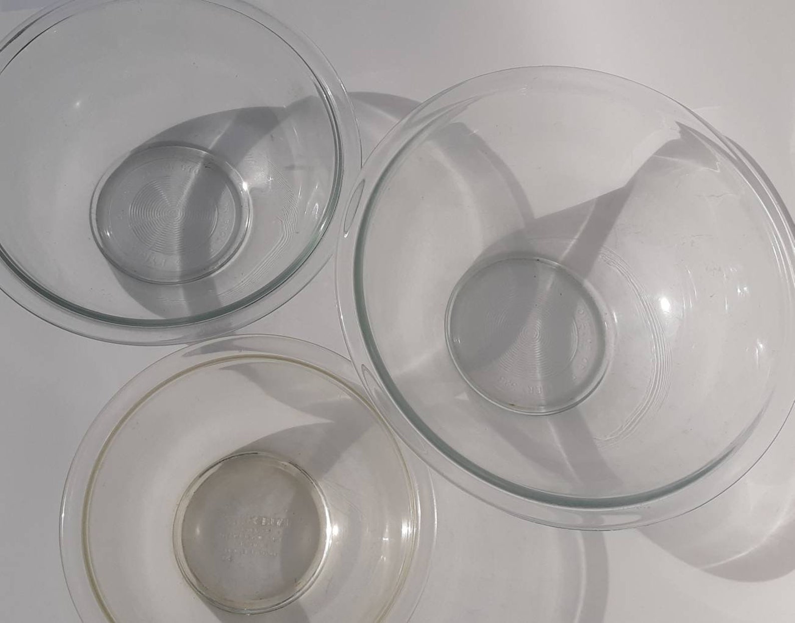 Pyrex Clear Mixing Bowls Nesting Blue Set of 3 Vintage - Etsy