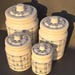 Vintage Retro White Hartstone Windows Canister Set - Etsy