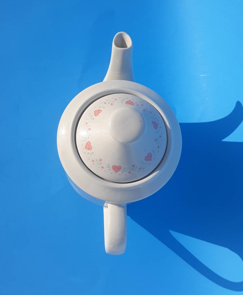 Corelle Forever Yours Pink Hearts Tea Pot Fine Porcelain - Etsy