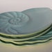 Blue Green Shell Plate Platter Serving Dish Set of 4 Vintage - Etsy