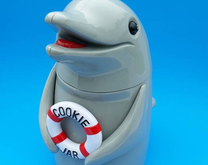 Dolphin Cookie Jar With Sound Effects Made in 1996 Vintage - Etsy