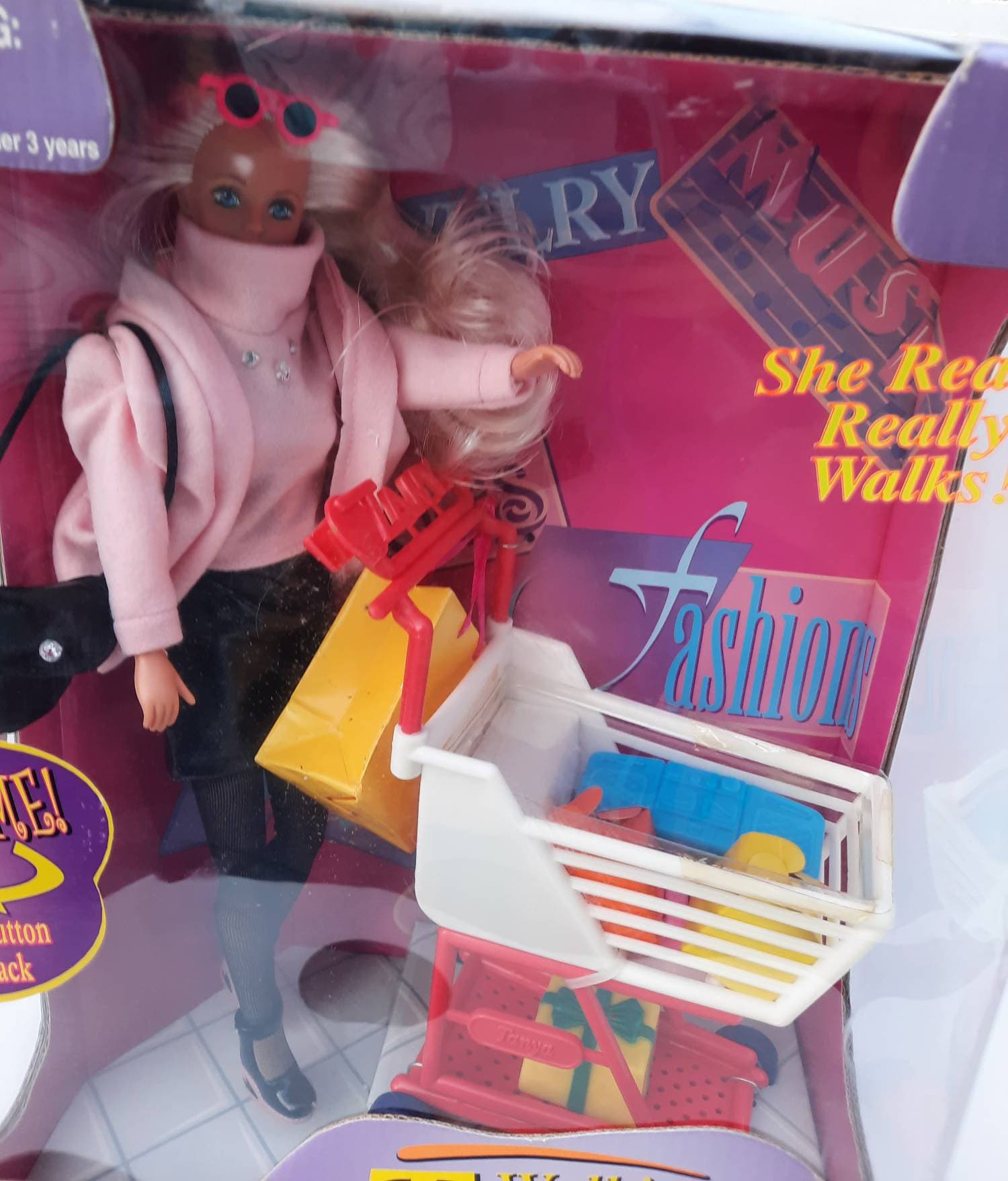 Walking Tanya Barbie With Shopping Cart in Box Vintage - Etsy