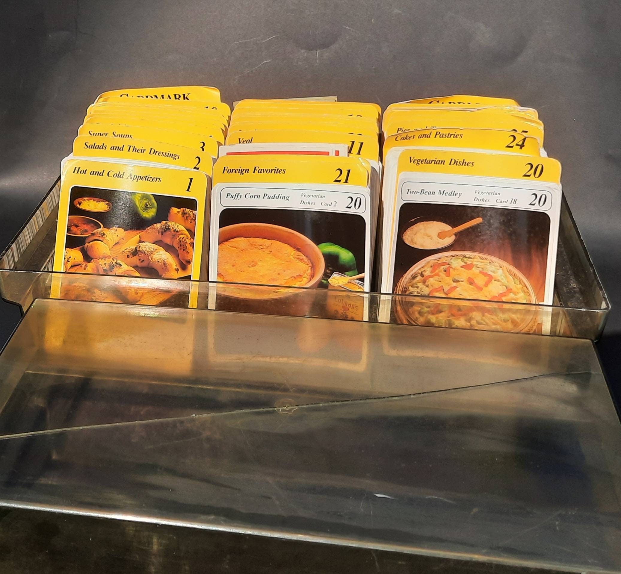 Vintage Cardmark Recipe Cards in Lucite Box Cookbook - Etsy