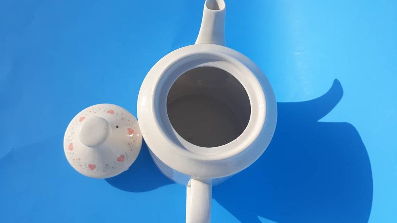 Corelle Forever Yours Pink Hearts Tea Pot Fine Porcelain | Etsy