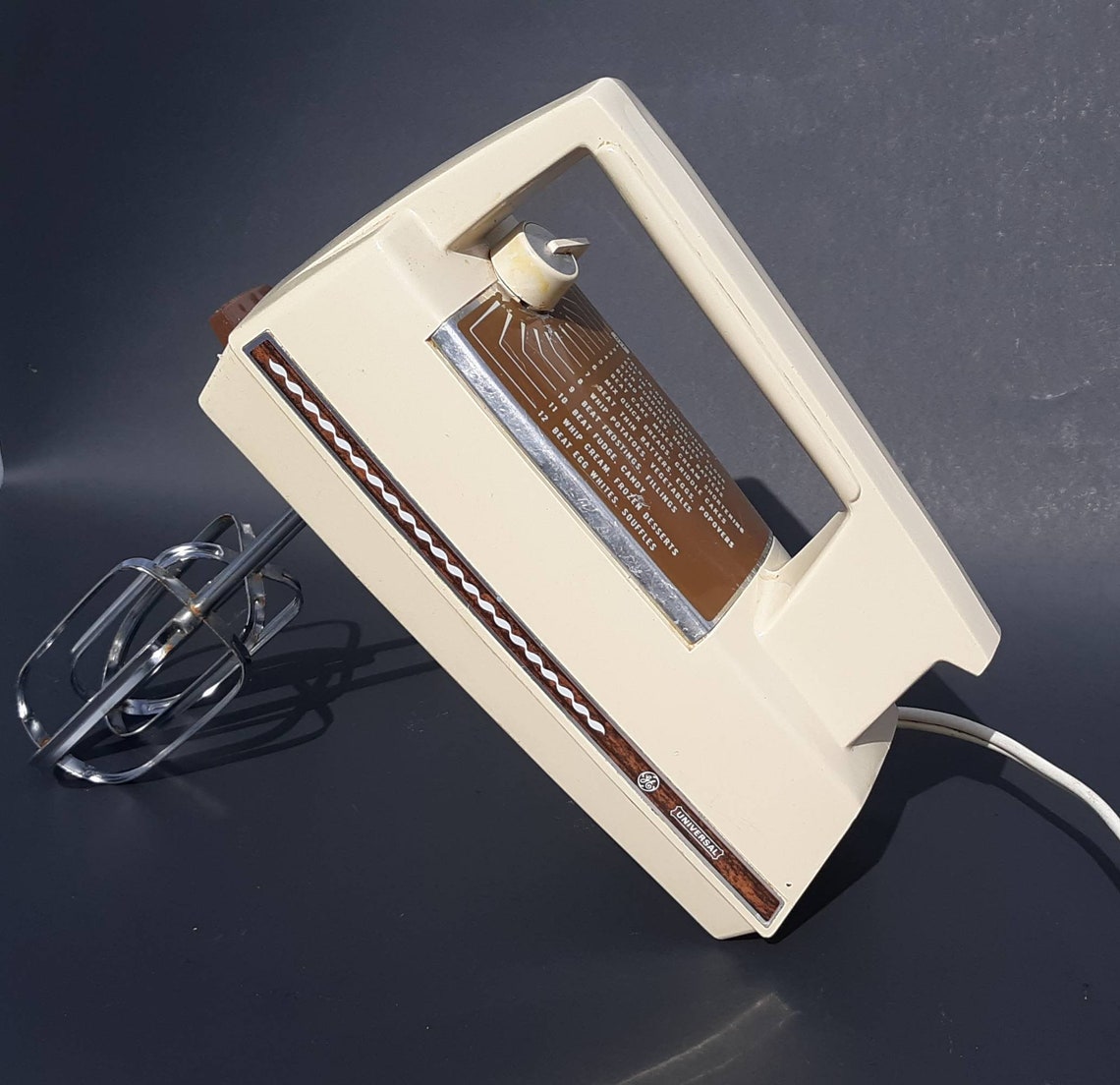 GE General Electric Universal Hand Mixer Tan and Brown Vintage | Etsy