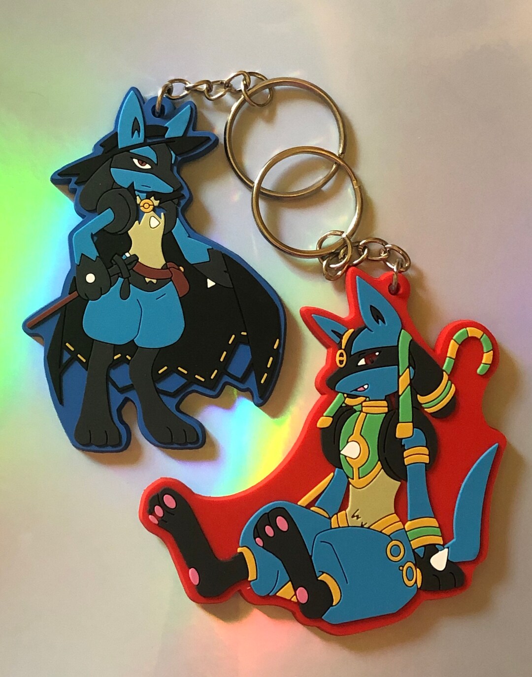 Costumed Lucario PVC Keychains - Etsy