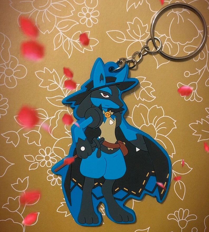 Costumed Lucario PVC Keychains - Etsy