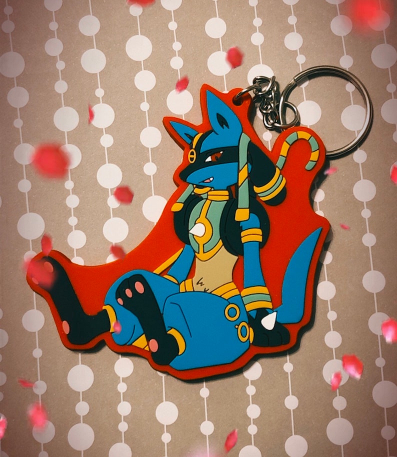 Costumed Lucario PVC Keychains - Etsy