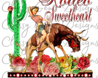 Bull Riding Valentine - Etsy