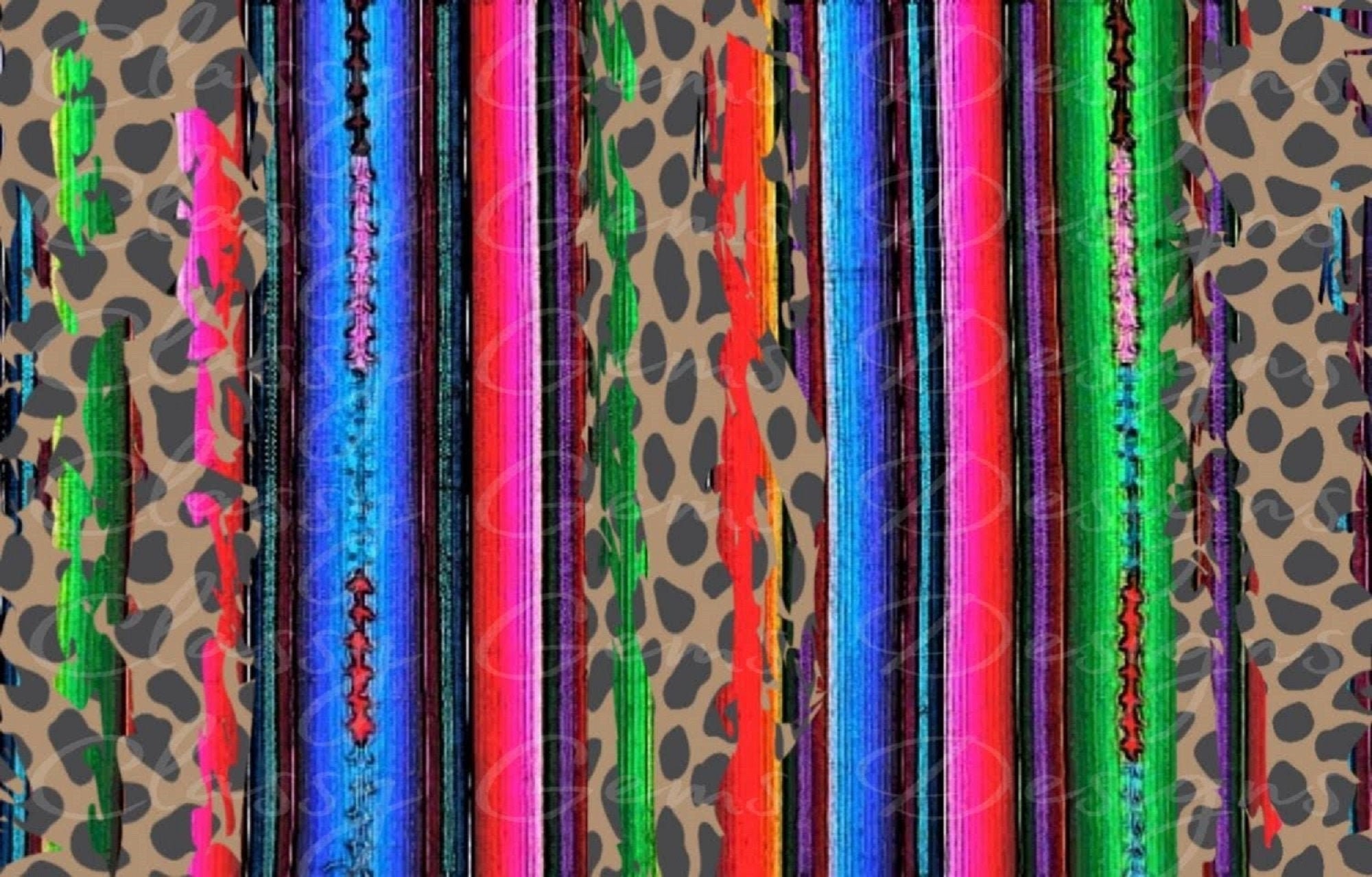 Digital paperCheeta with watercolor effect Serape Paper | Etsy