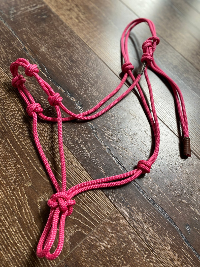 4-knot Rope Halter Groundwork Halter Rope Halter Natural | Etsy