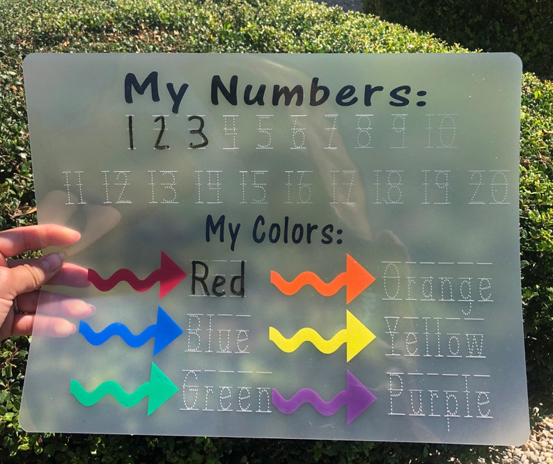 Personalized Tracing Mats/ Learning My Name Alphabet Numbers | Etsy