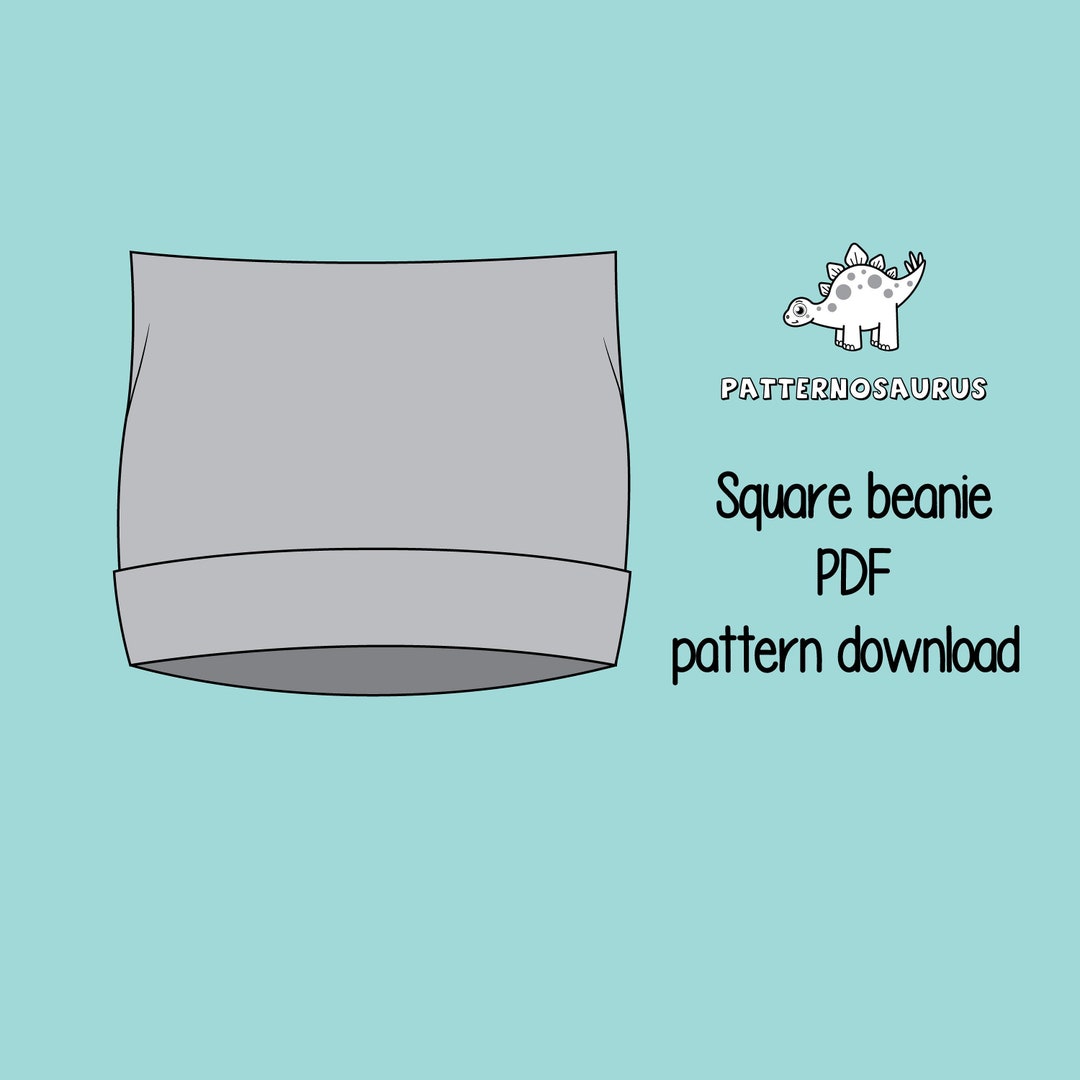 Square Beanie Pattern, Sewing Pattern, Kids Beanie Pattern, Adult ...
