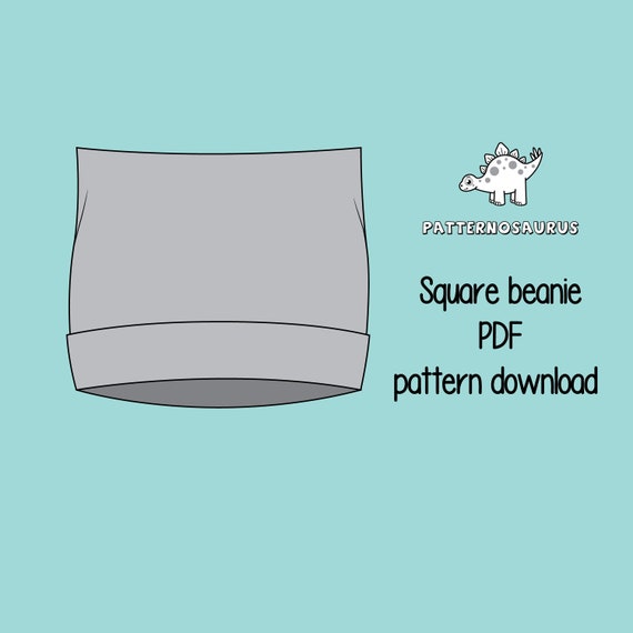 Square Beanie Pattern Sewing Pattern Kids Beanie Pattern - Etsy