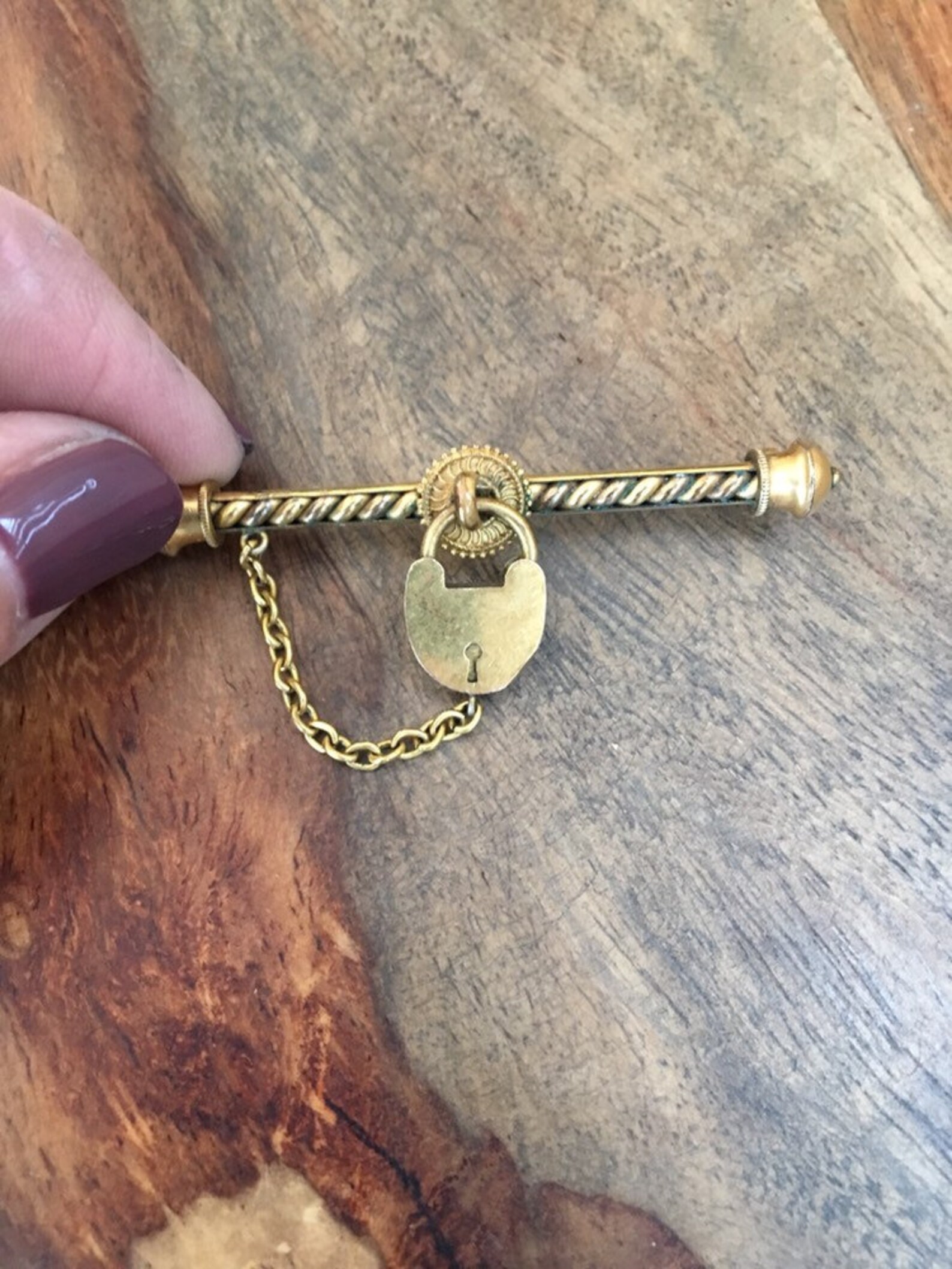 Victorian Antique Lock Locket Bar Pin Brooch - Etsy