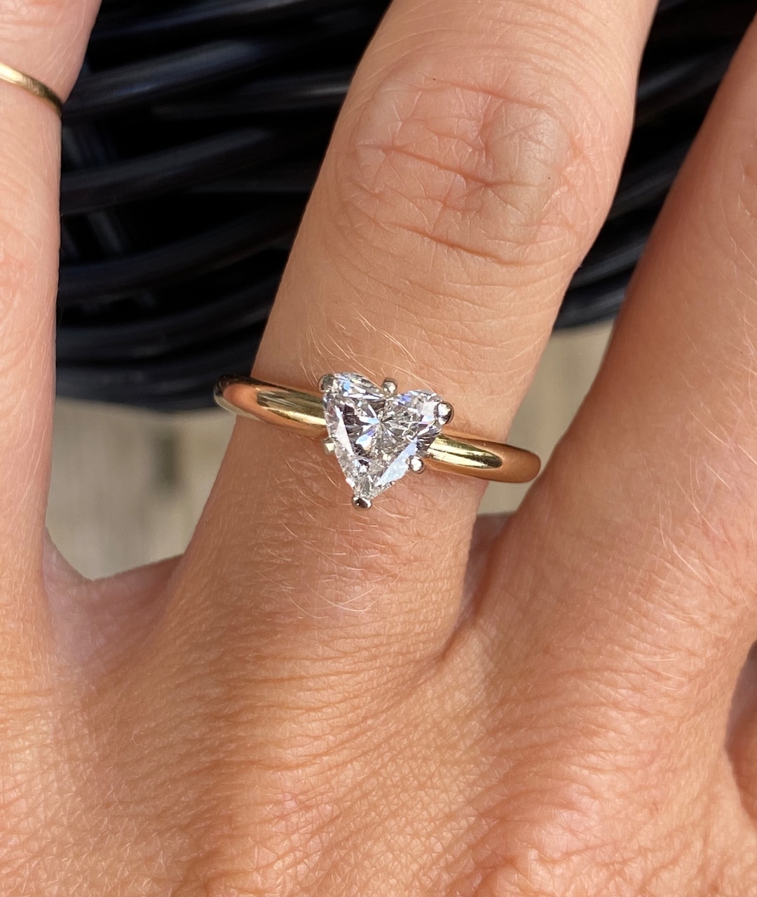 Heart Shape Brilliant Cut Diamond Solitaire Wedding Engagement Ring 14k ...