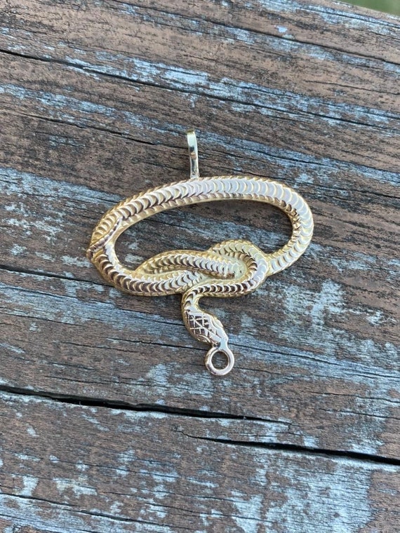 Antique Snake Pendant Pin Conversion Serpent Pendant … - Gem