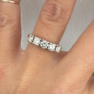 Very Sparky 1ctw 5 Diamond Wedding Anniversary Band Ring 14k Yellow ...