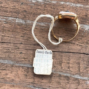 New Old Stock W Original Tags Vintage Estate Square Cameo Ring With ...