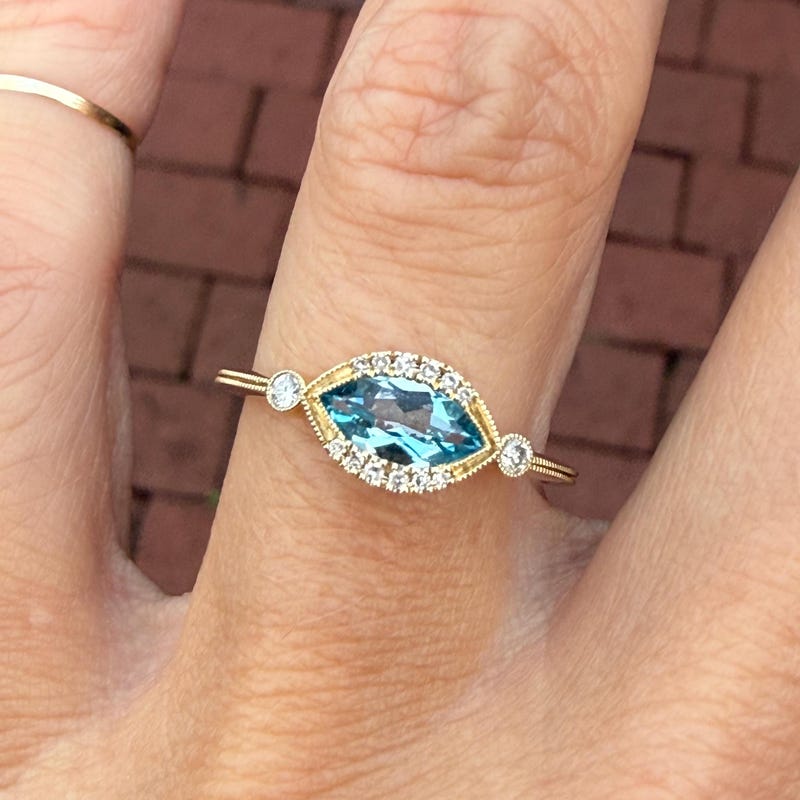 Bezel Diamond Band Estate - Etsy