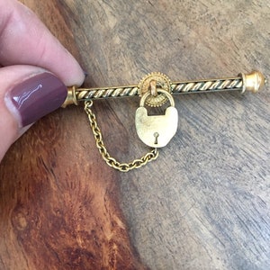 Victorian Antique Lock Locket Bar Pin Brooch - Etsy