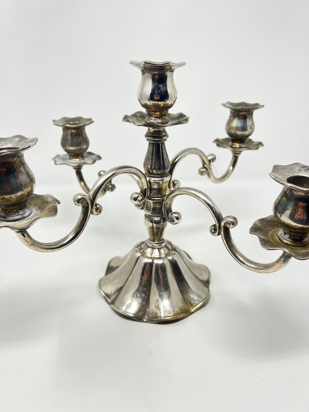 Silver Plate 4 Arm Candelabra Candlestick Taper Candle Holder - Etsy