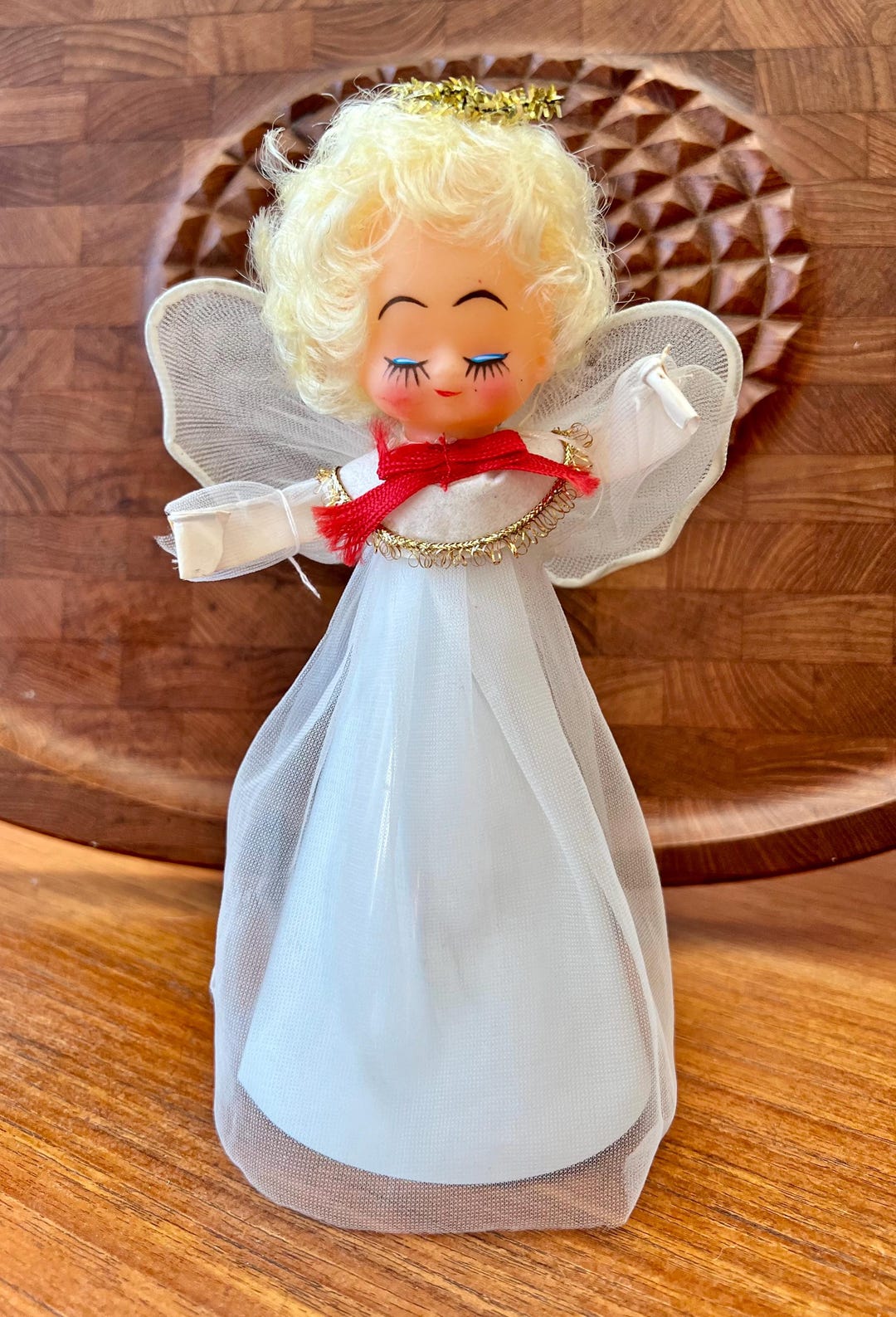 Vintage White Angel Christmas Tree Topper: Kitschy Holiday Decor - Etsy
