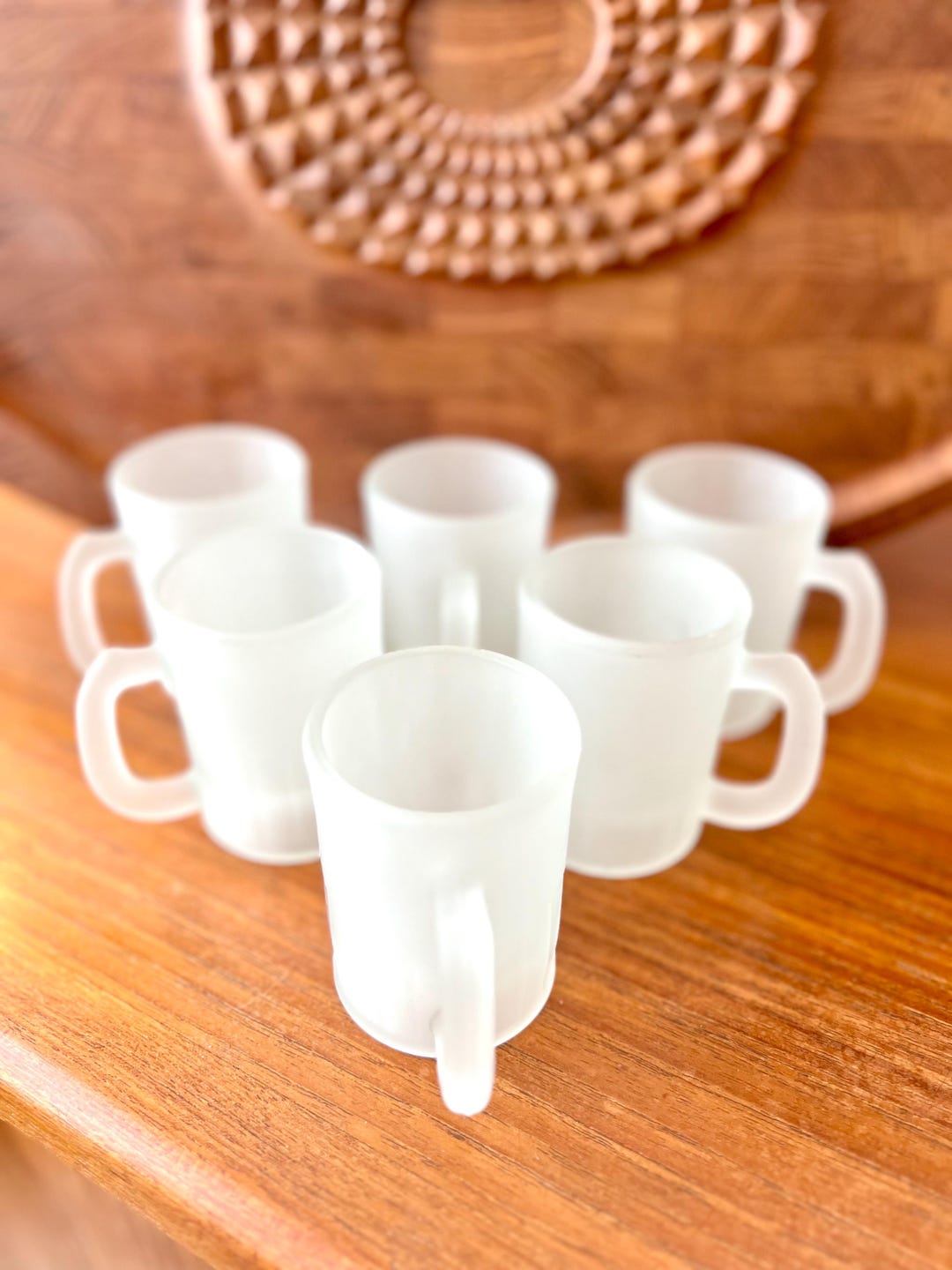 Tiara Exclusives Espresso Frosted Glass 4 Oz Mini Mugs (6) Piece Set - Etsy