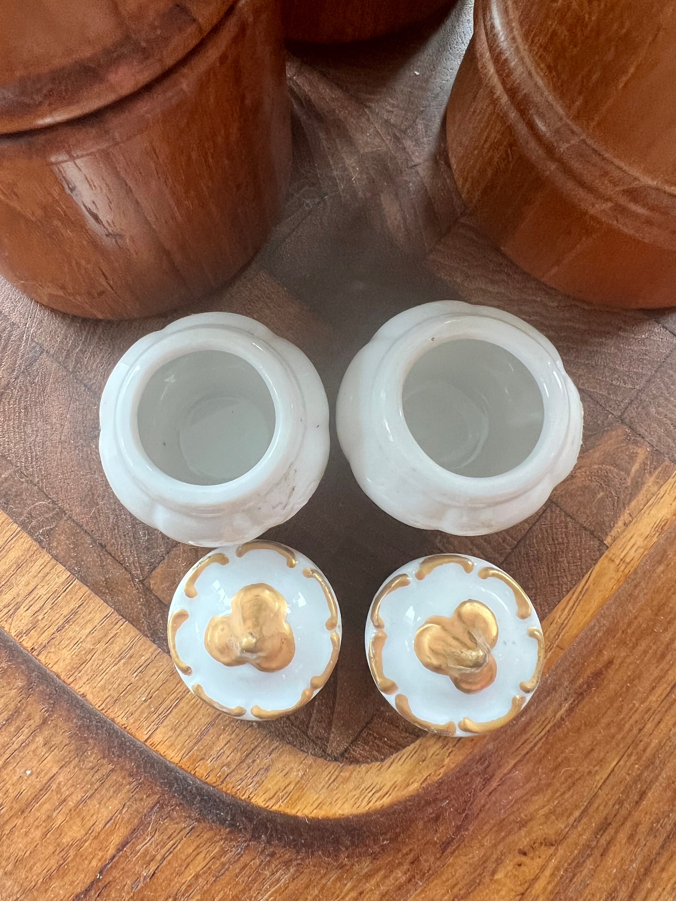 Vintage Porcelain Salt Cellars With Lids - Etsy