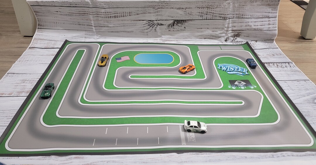 Motorsports Park Track Playmat, Kids Christmas, Birthday Gift, Nascar ...