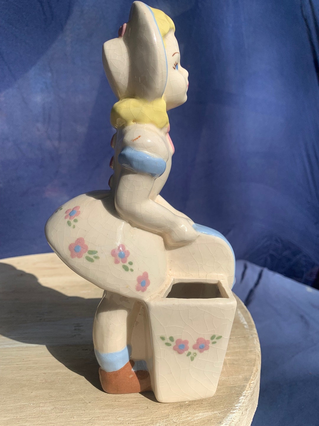 Weil Ware Girl W/ Floral Dress Planter - Etsy