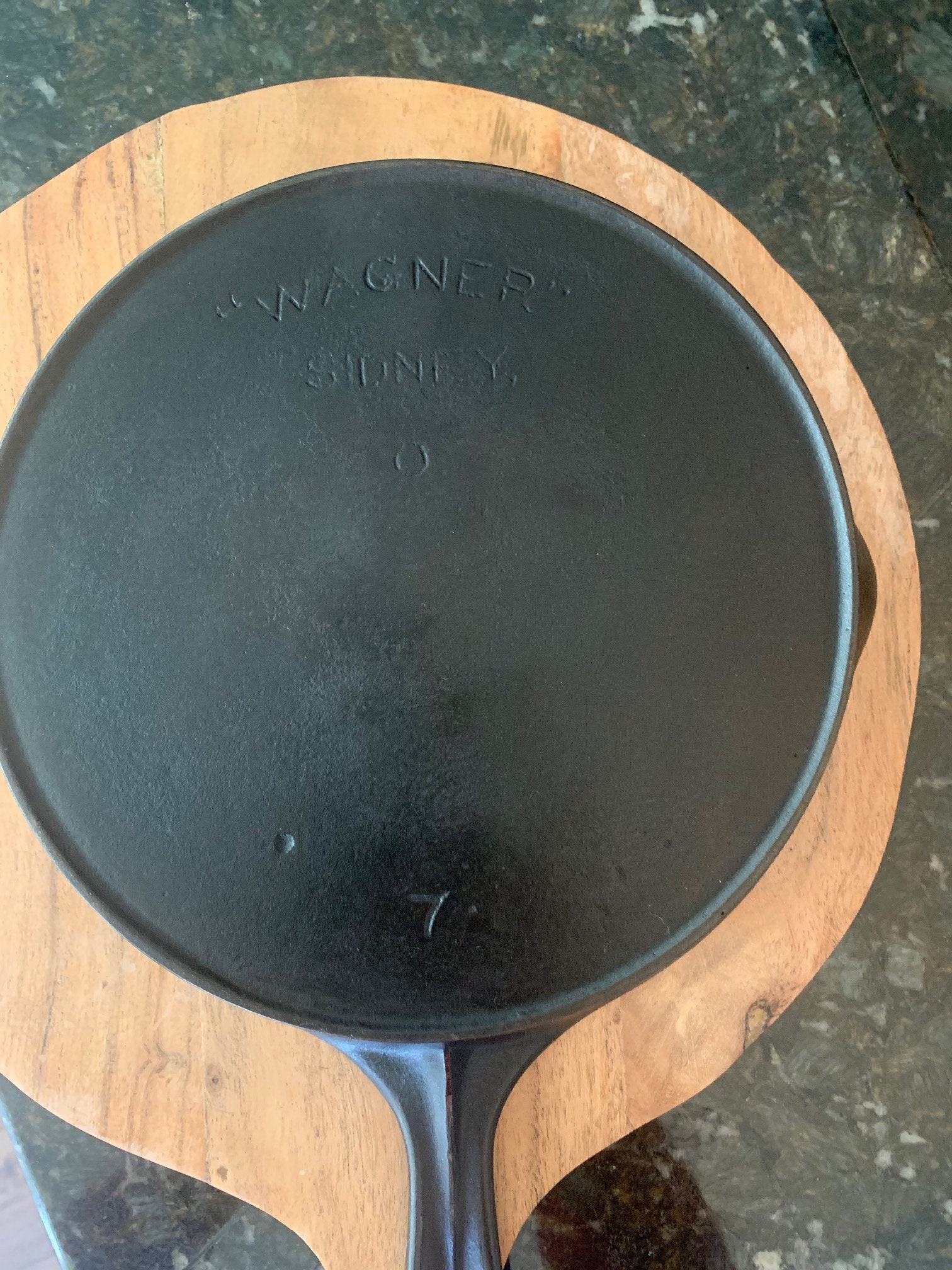 Antique Wagner Arc, Sidney O 7 Cast Iron Skillet - Etsy