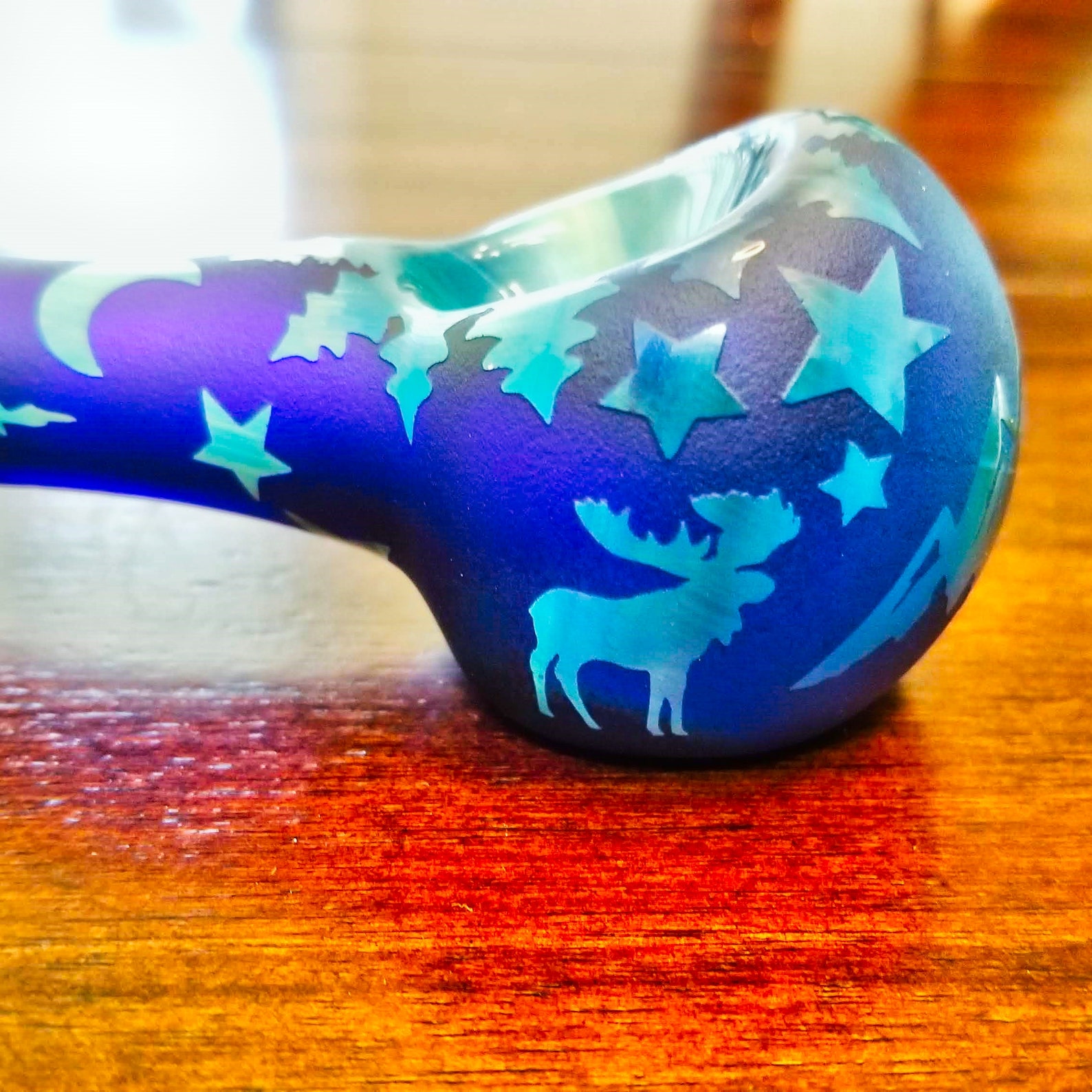 Alaskan Wilderness Fumed Glass Smoking Pipe | Etsy