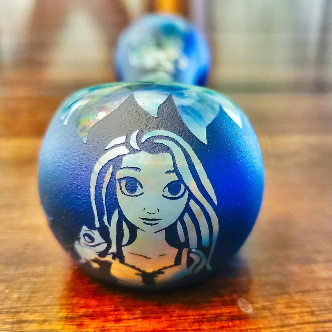 Tangled Rapunzel Fumed Glass Smoking Pipe - Etsy