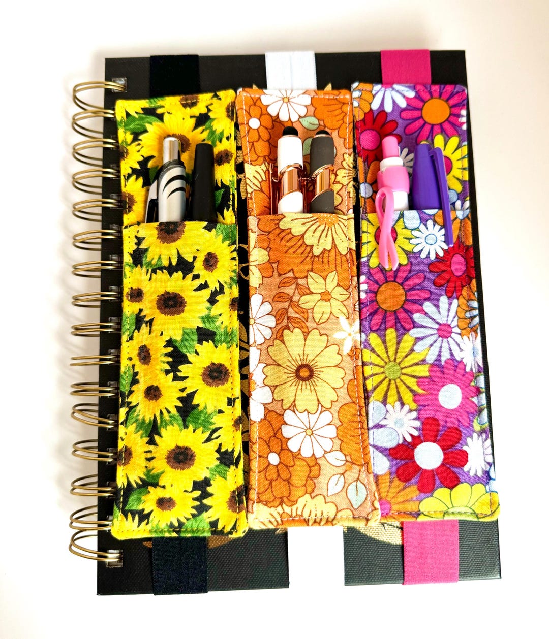 Fabric Pen Holder for Journal, Notebook and Planner, Pen Holder - Etsy