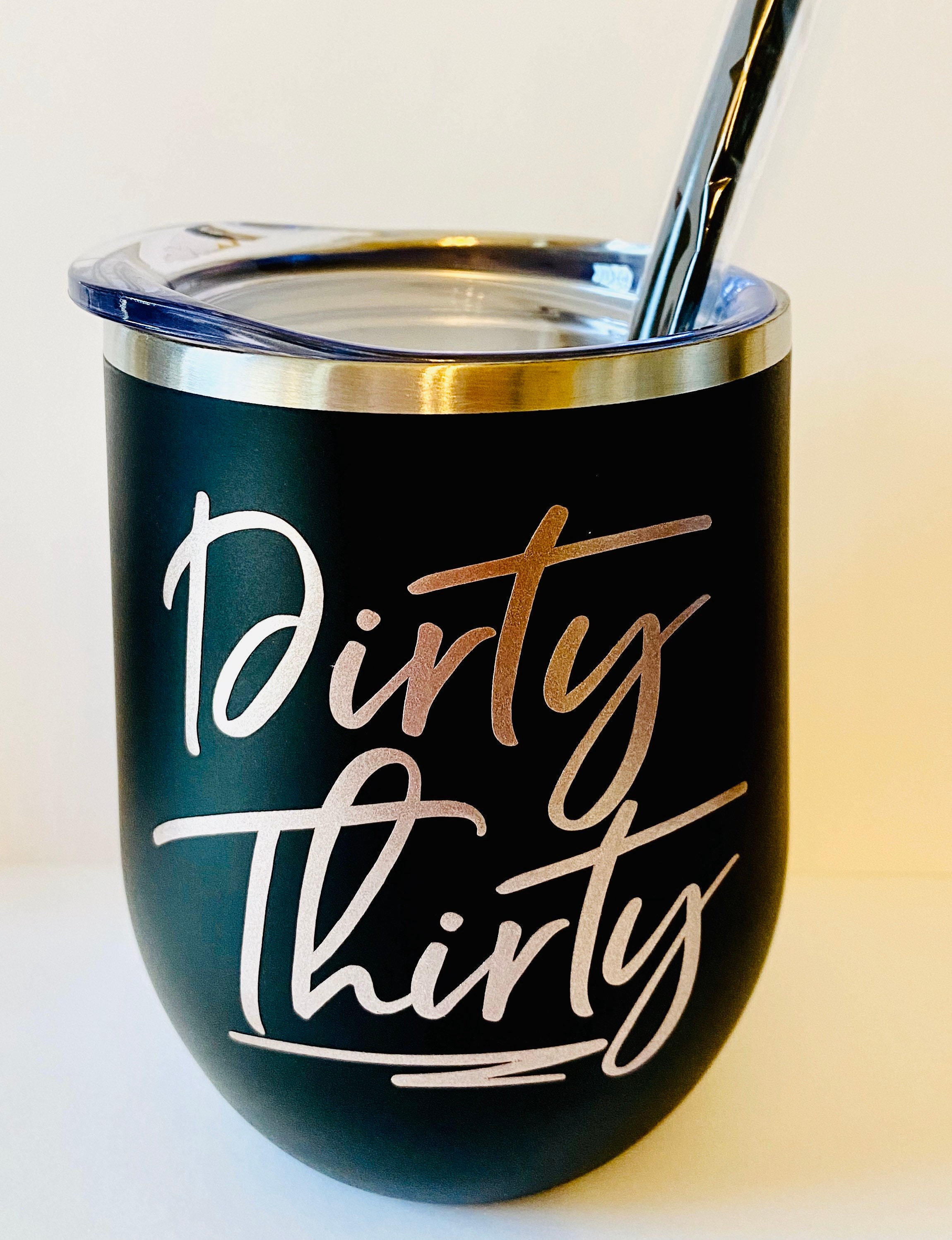 Dirty Thirty Wine Tumbler - 30th Birthday Gift, Stainless Steel With ...