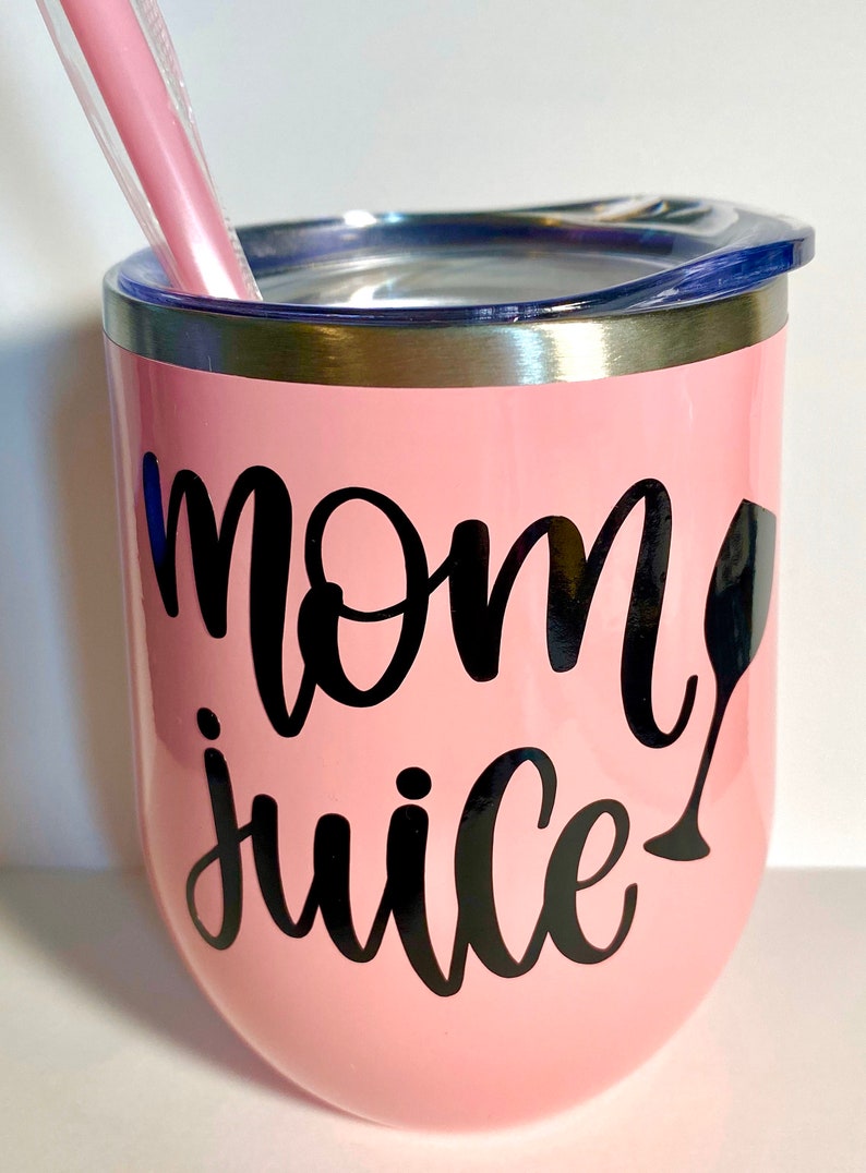 Mom Juice Wine Tumbler Mom Sippy Cup Funny Wine Glass Mom | Etsy