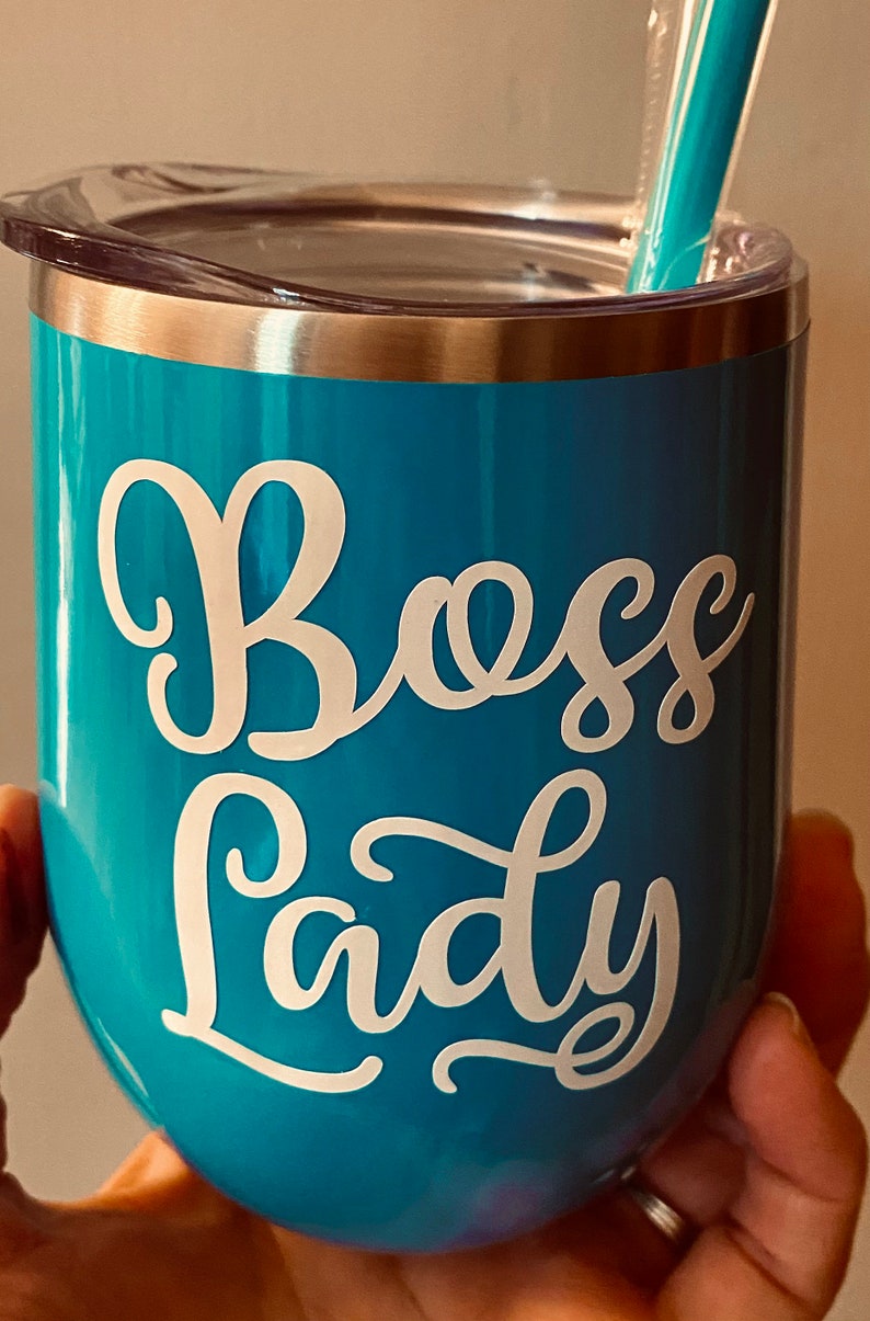 Boss Lady Stainless Wine Tumbler Boss Gift Boss Tumbler - Etsy