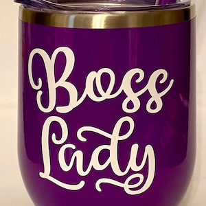 Boss Lady Stainless Wine Tumbler, Boss Gift, Boss Tumbler, Best Boss ...