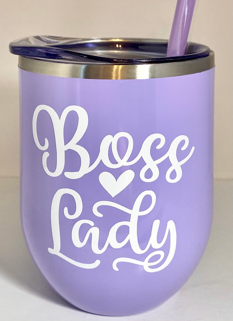 Boss Lady Stainless Wine Tumbler Boss Gift Boss Tumbler - Etsy