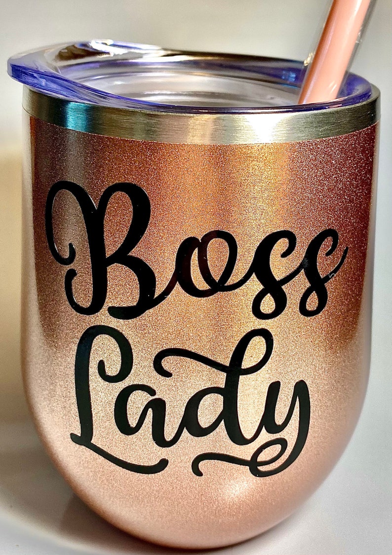 Boss Lady Stainless Wine Tumbler Boss Gift Boss Tumbler - Etsy