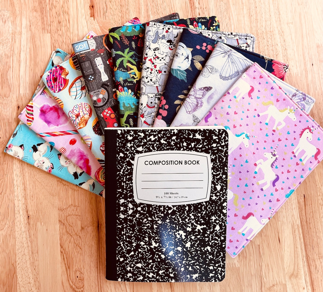 Composition Notebook Cover, Fabric Journal Cover, 9 3/4 X 7 1/2 Cover ...