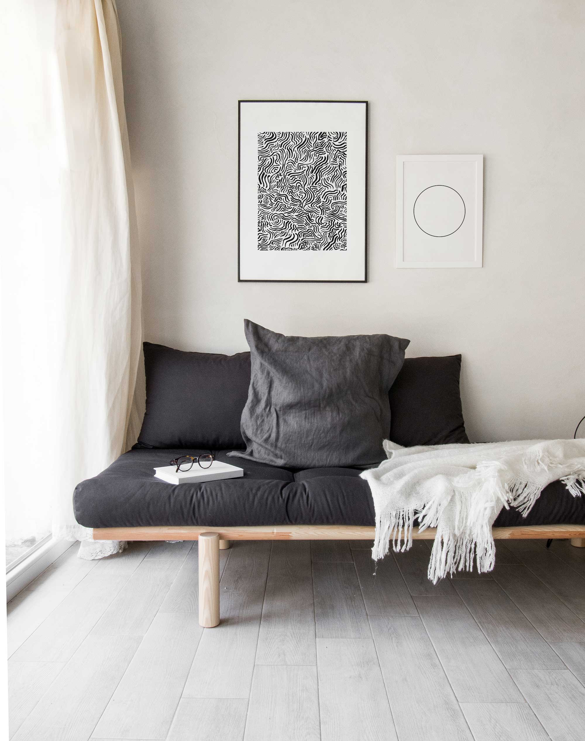 Abstract Line Drawing Printable Wall Art, Black & White Print, Line Art ...