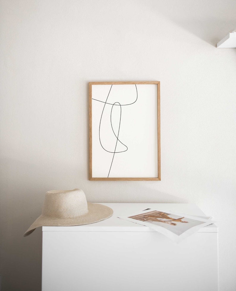Minimal Line Art Line Art Print Abstract Line Art Line - Etsy