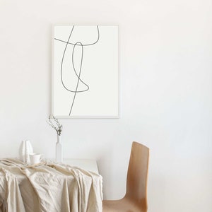 Minimal Line Art Line Art Print Abstract Line Art Line - Etsy