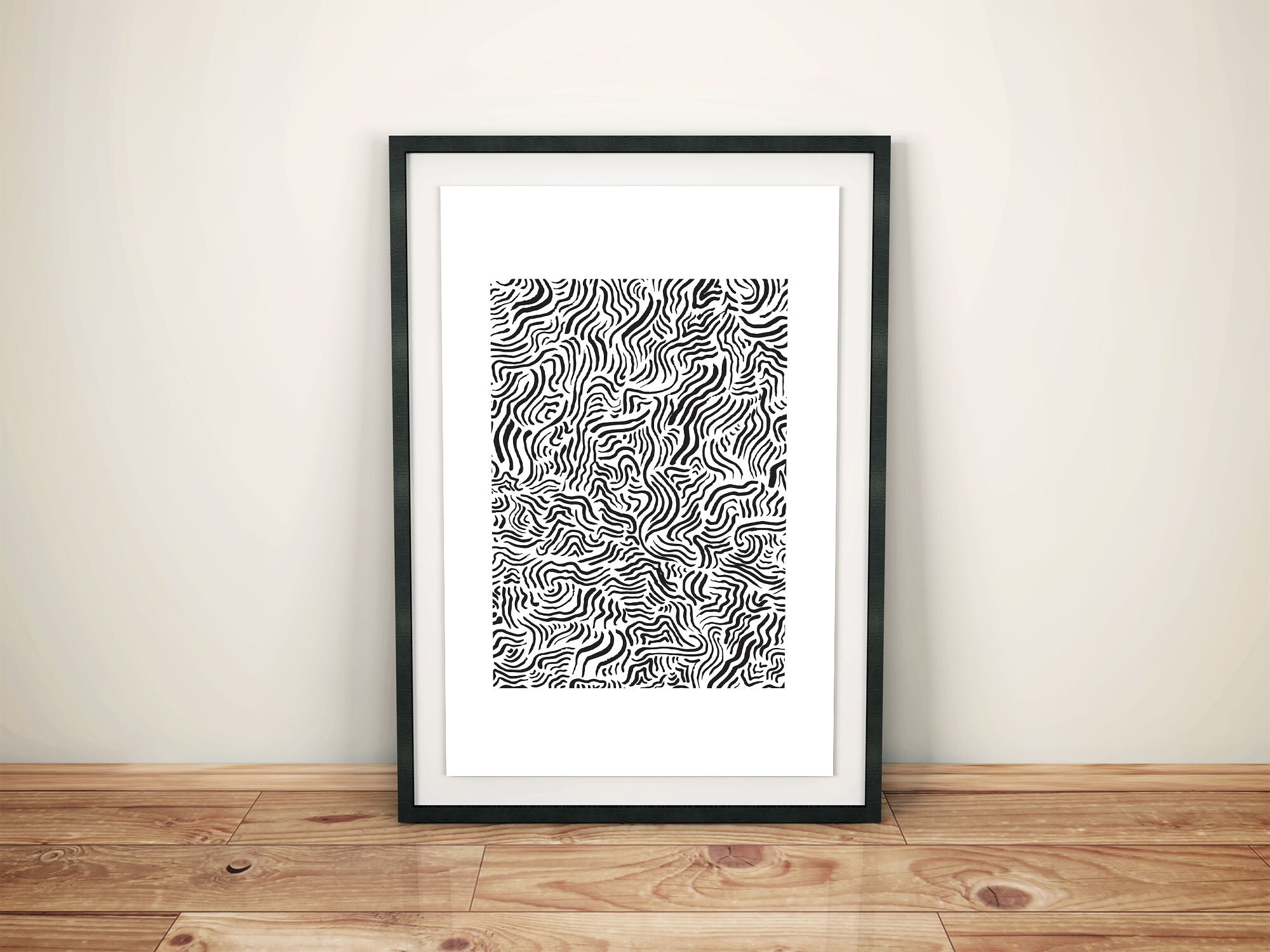 Abstract Line Drawing Printable Wall Art, Black & White Print, Line Art ...