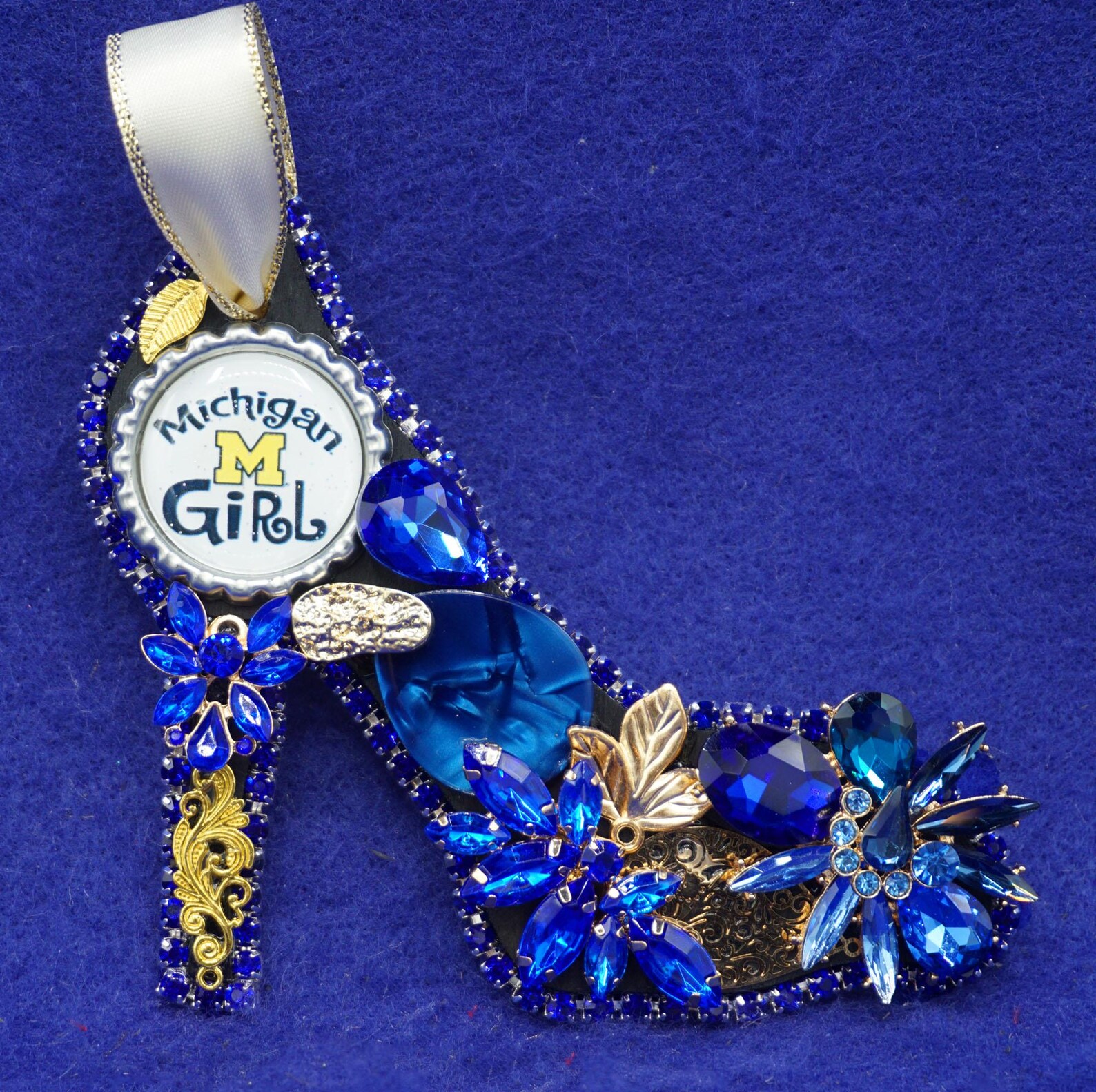 Michigan University Girl High Heel Ornament - Etsy
