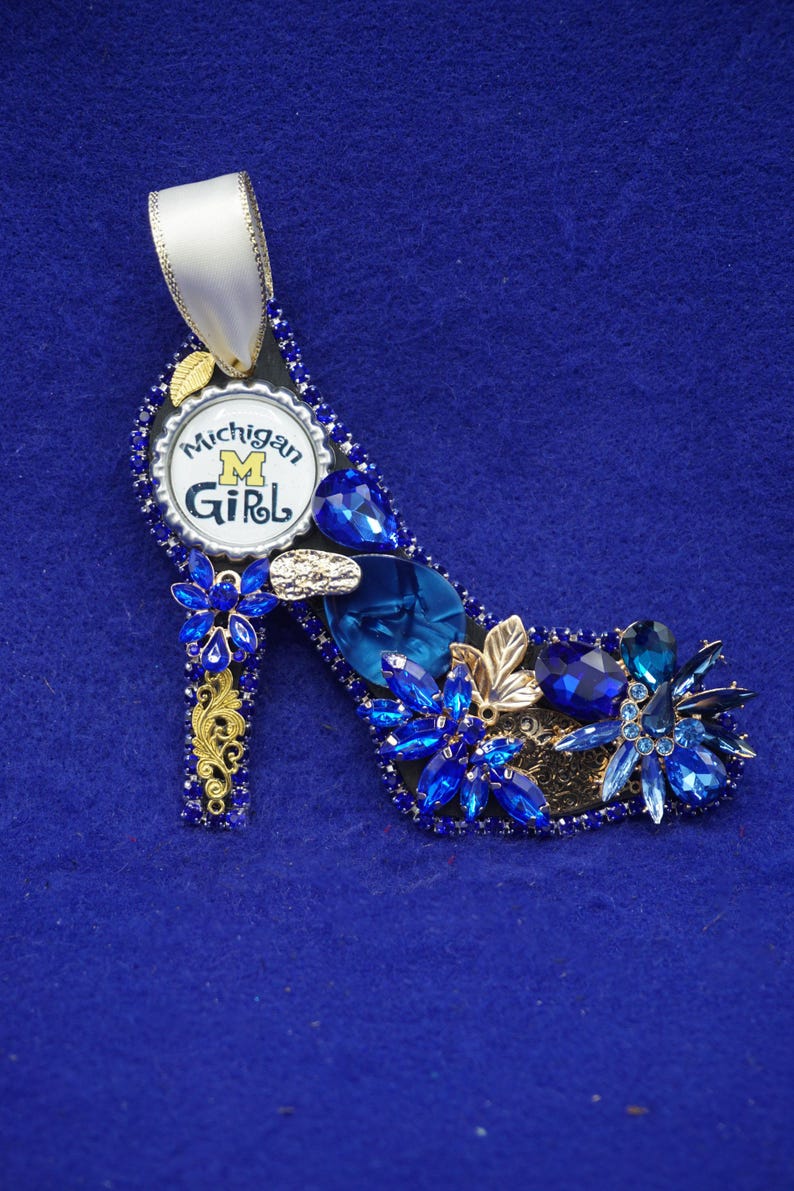 Michigan University Girl High Heel Ornament - Etsy