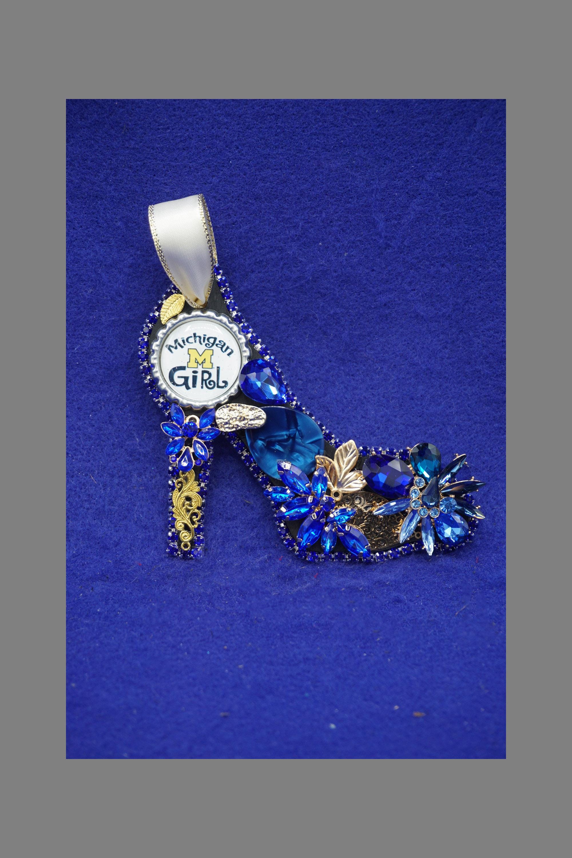 Michigan University Girl High Heel Ornament - Etsy