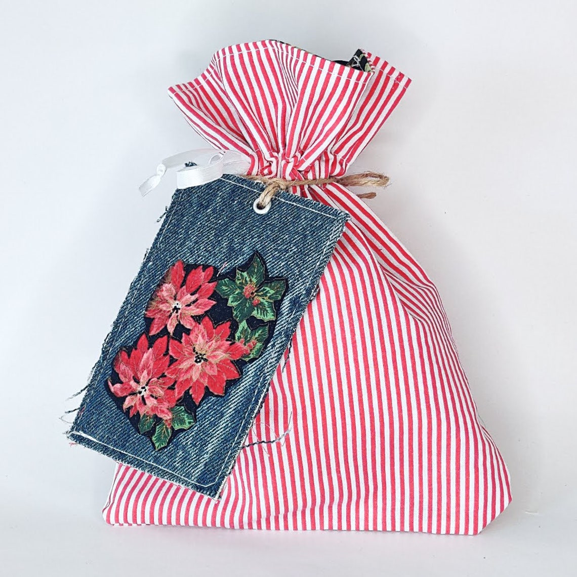 Reusable Upcycled Denim Gift Tags With Christmas Tree - Etsy